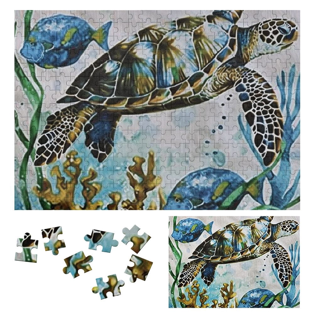 Sheronv Turtle Seaweed Ocean Wooden Jigsaw Puzzle Challenging Difficult ...