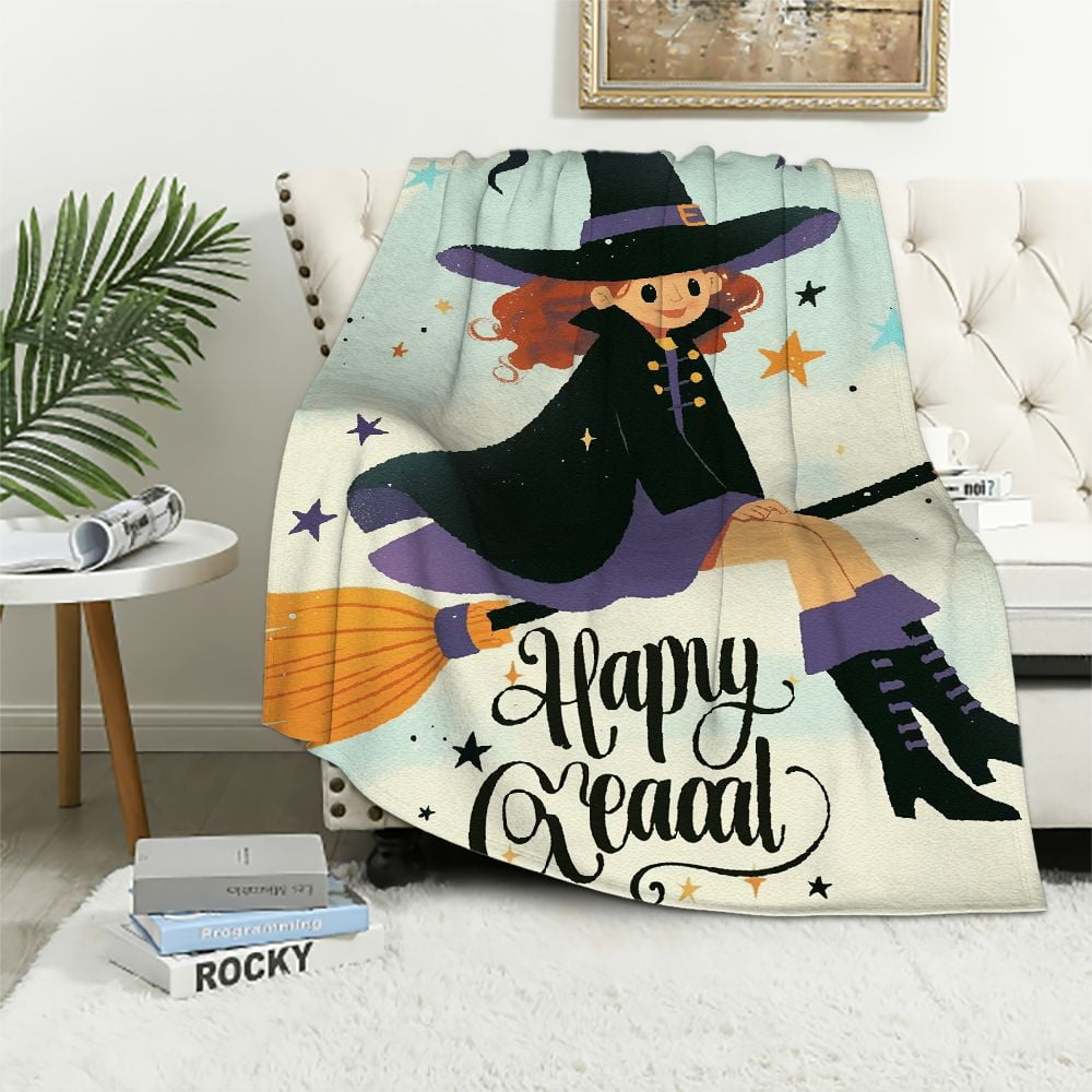 Sheronv Witch Broom Spell Warm Lightweight Fleece Blanket for All ...