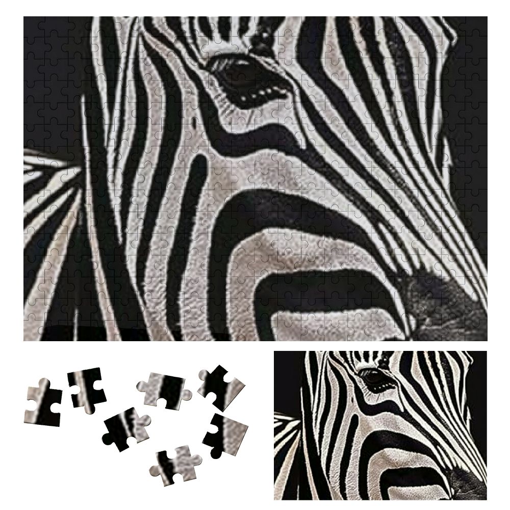Sheronv Zebra Stripes Wooden Jigsaw Puzzle Impossible Wooden Puzzles ...