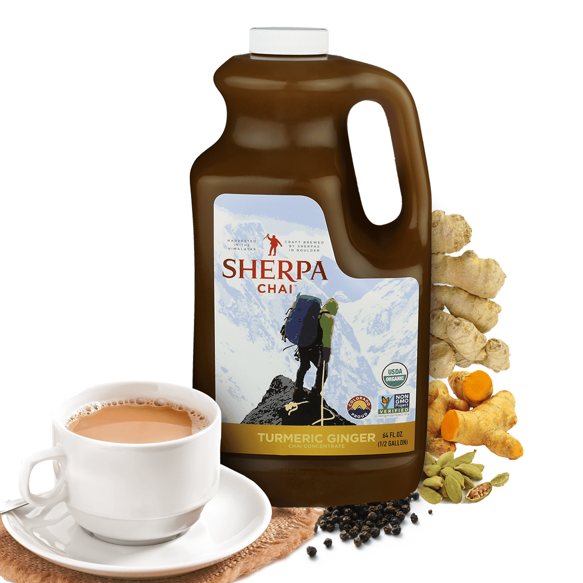Sherpa Chai Freshly Pressed Turmeric Ginger Organic Chai Tea ...