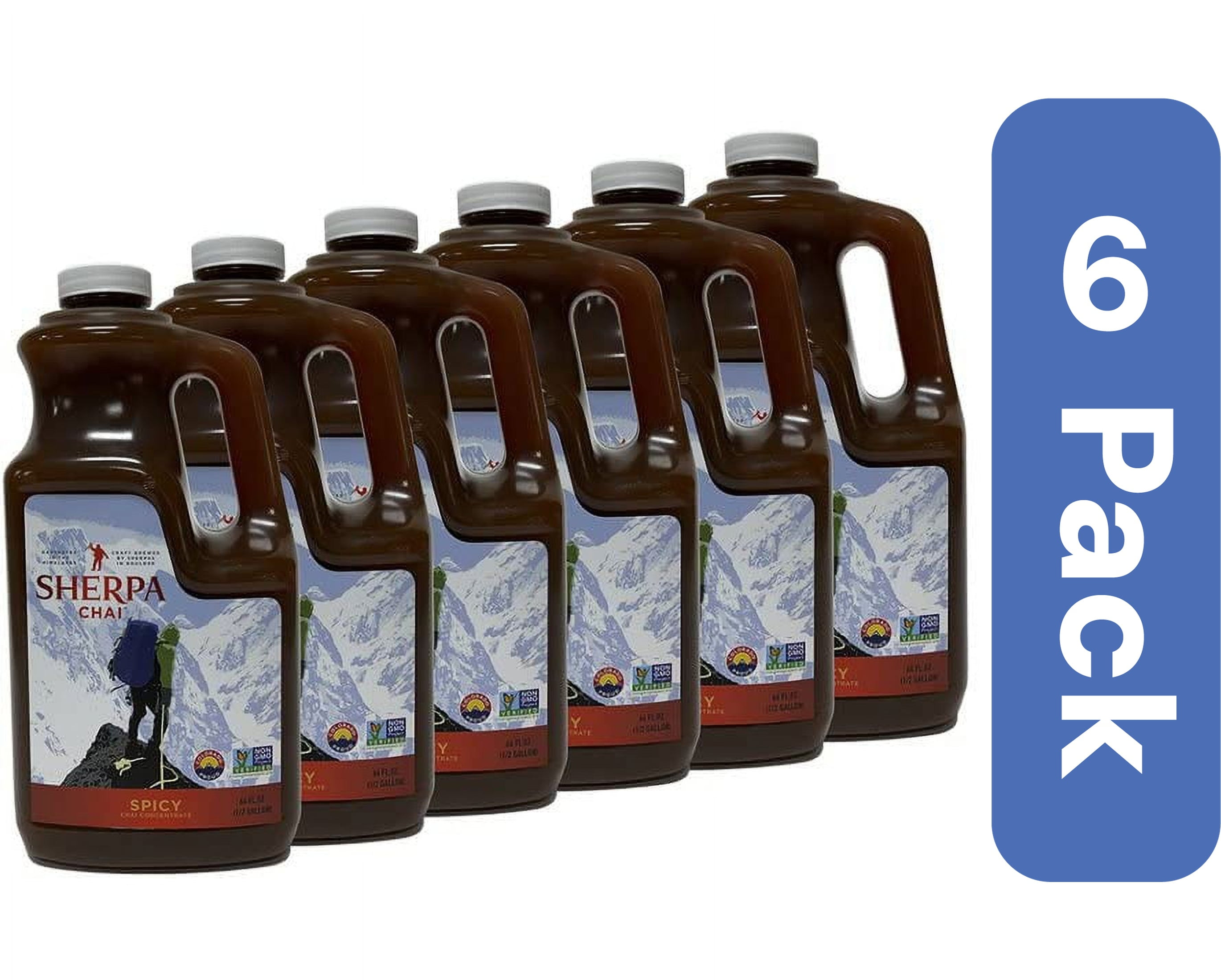 Sherpa Chai Spicy Chai Concentrate 32 oz (Pack Of 6) - Walmart.com