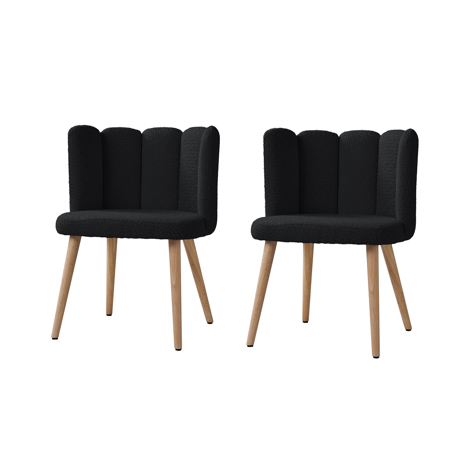 Sherpa Dining Side Chair Set of 2, Tina's Home Tufted Back Accent Chair ...
