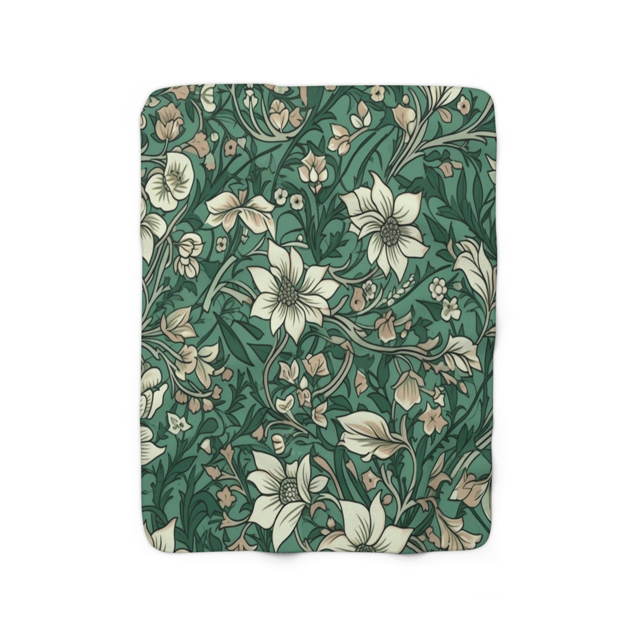 Sherpa Fleece Blanket, Jacobean Pattern - Walmart.com