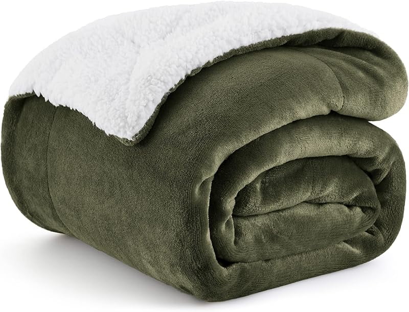 Sherpa Fleece Blankets King Size for Bed - Thick and Warm Throw for Women and Men, Soft Fuzzy ...