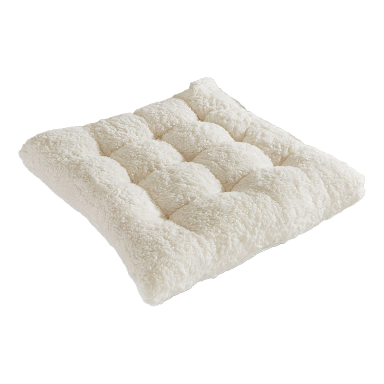Sherpa Fleece Square Chair Cushion Soft Fuzzy Plush Chair Pads Washable ...