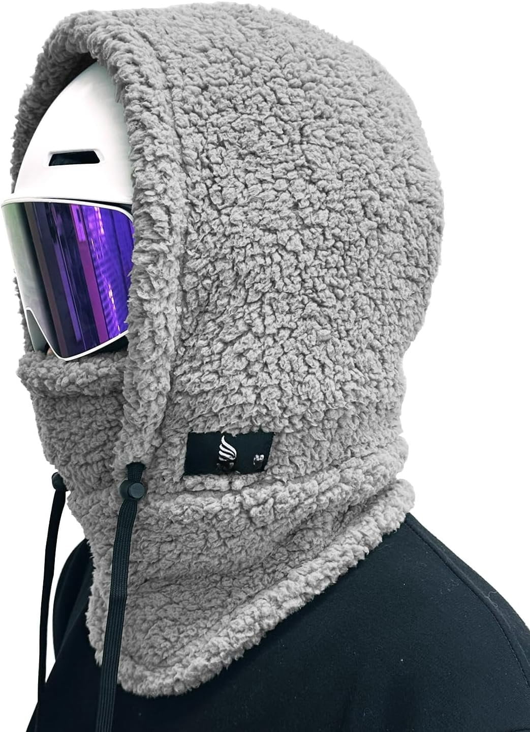 Sherpa Hood Ski Mask Wind-Resistant Balaclava Winter Fleece Ski Mask ...