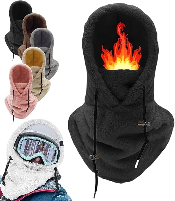 Sherpa Hood Ski Mask, Wind-Resistant Balaclava Winter Ski Mask for Men ...