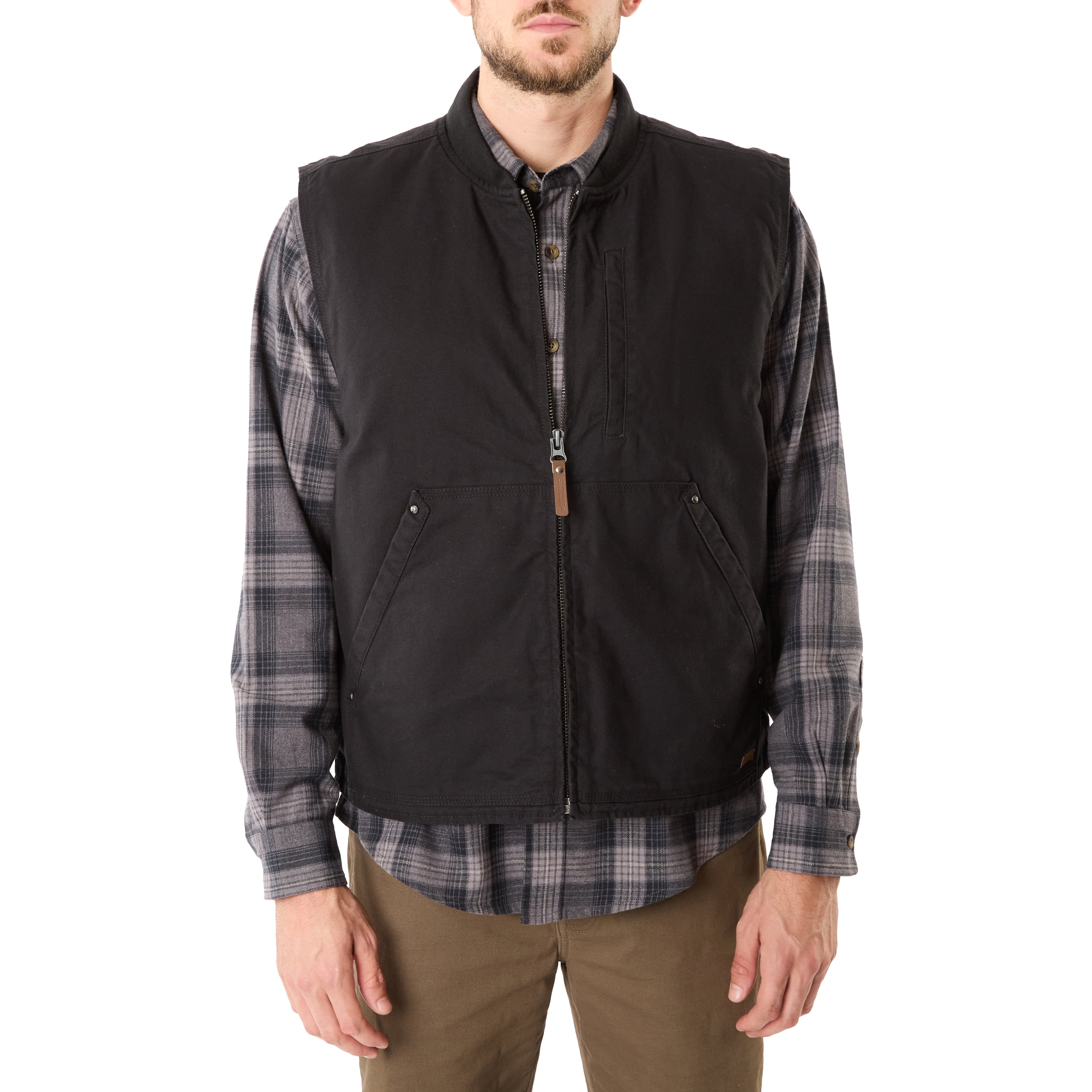 Sherpa-Lined Duck Canvas Vest - Walmart.com