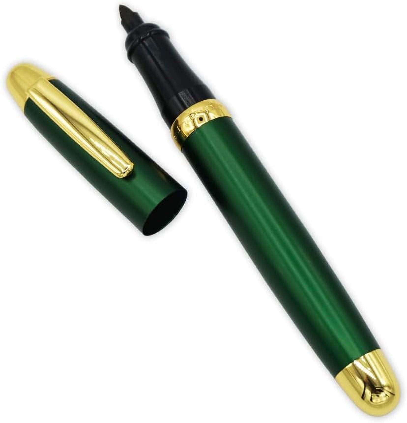 Sherpa Pen Classic Aluminum Forever Green and Gold Marker and Pen Cover ...