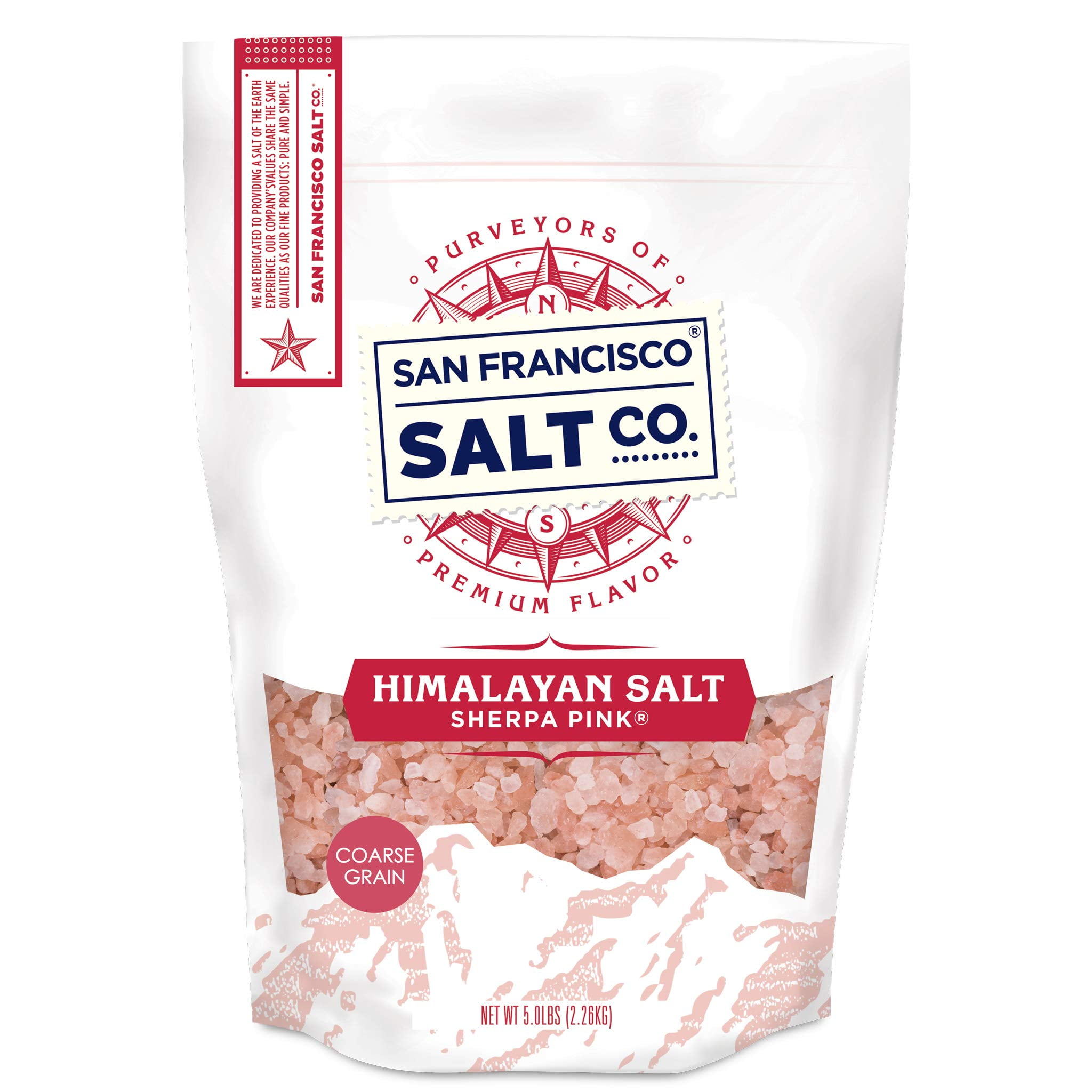 Sherpa Pink Himalayan Salt MFF30 - 5 lb. Bag Coarse Grain - For ...