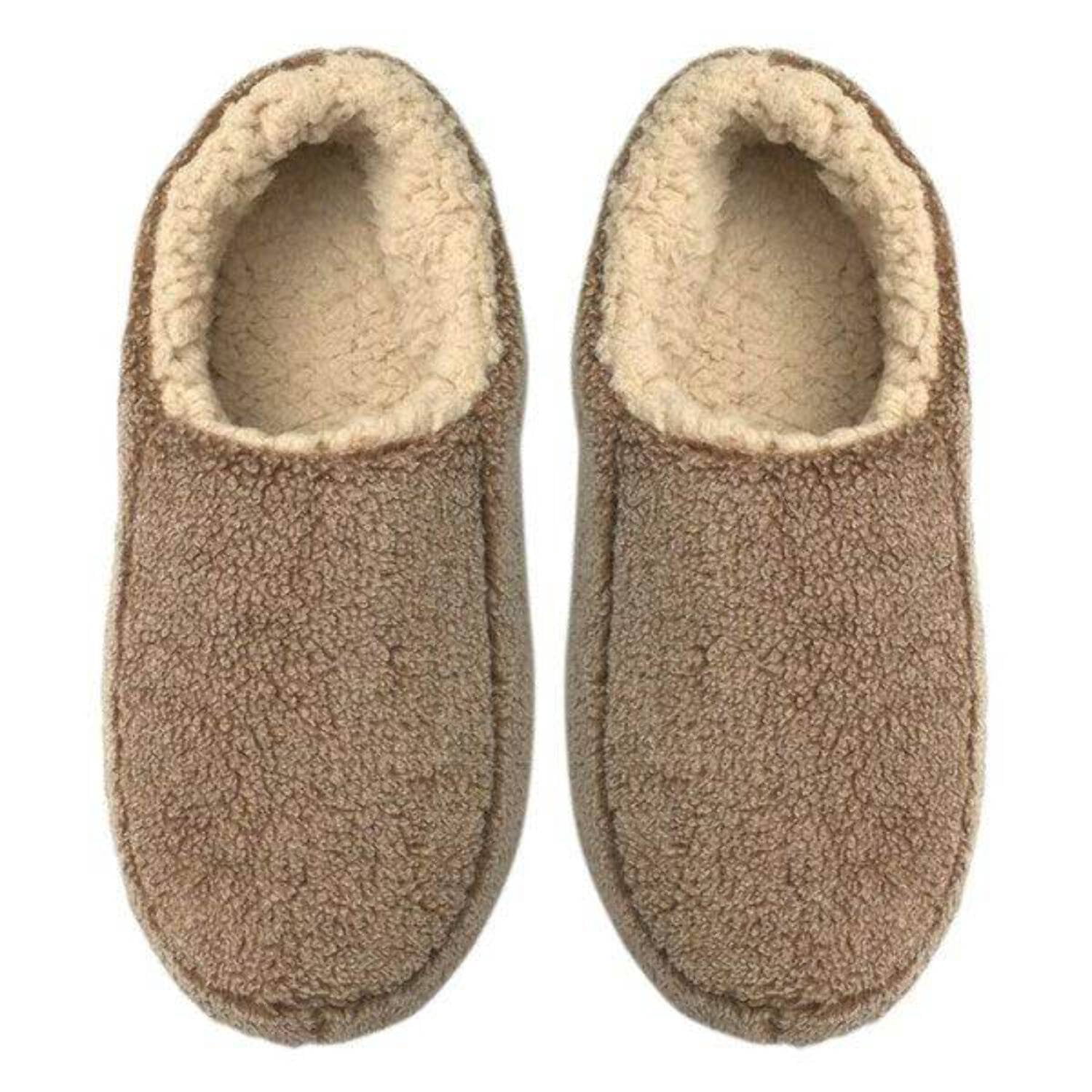 Sherpa Tan - Men's Cozy Sherpa House Slippers - Walmart.com