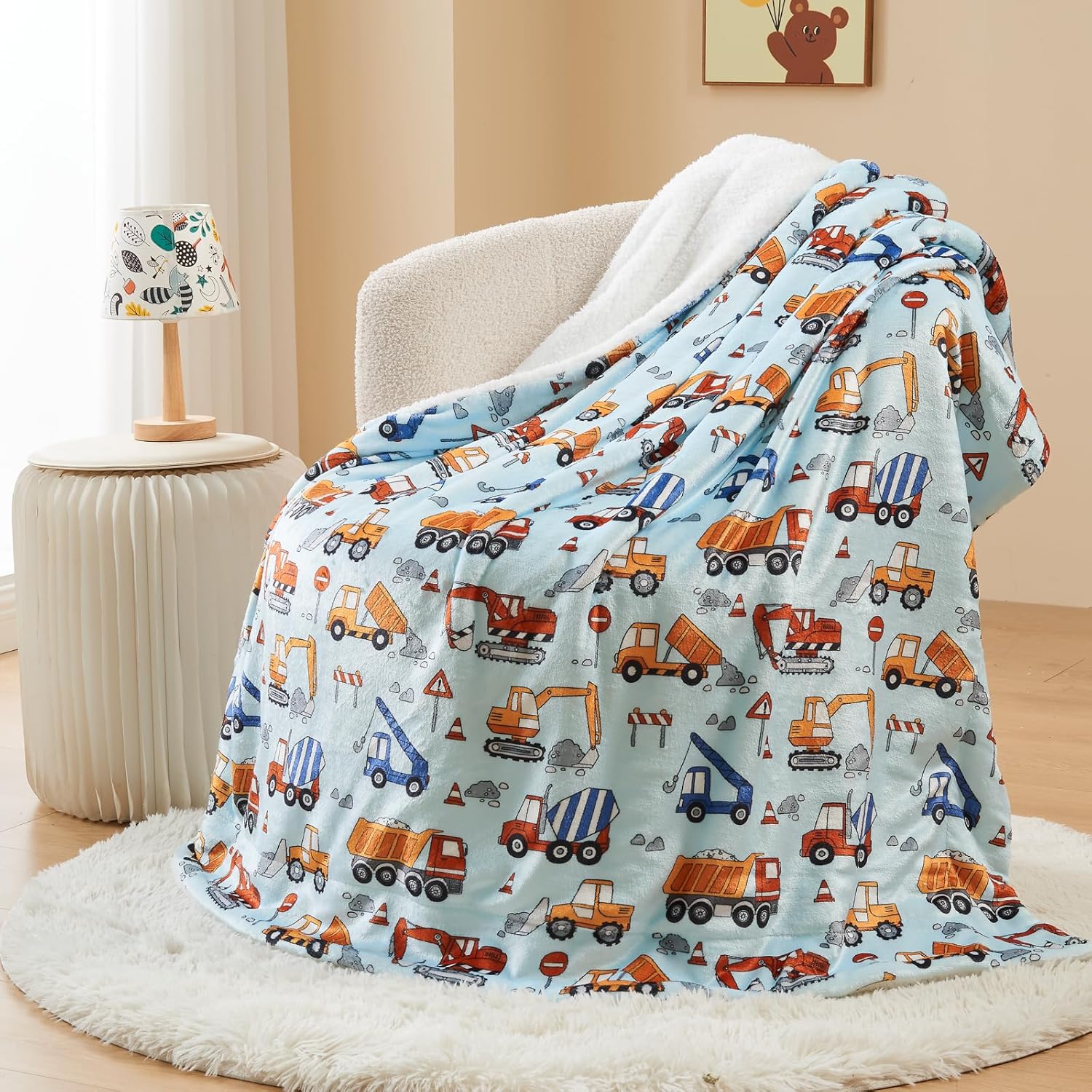 Sherpa Throw Blanket Cute Soft Aesthetic Blanket for Kids Girls Boys ...