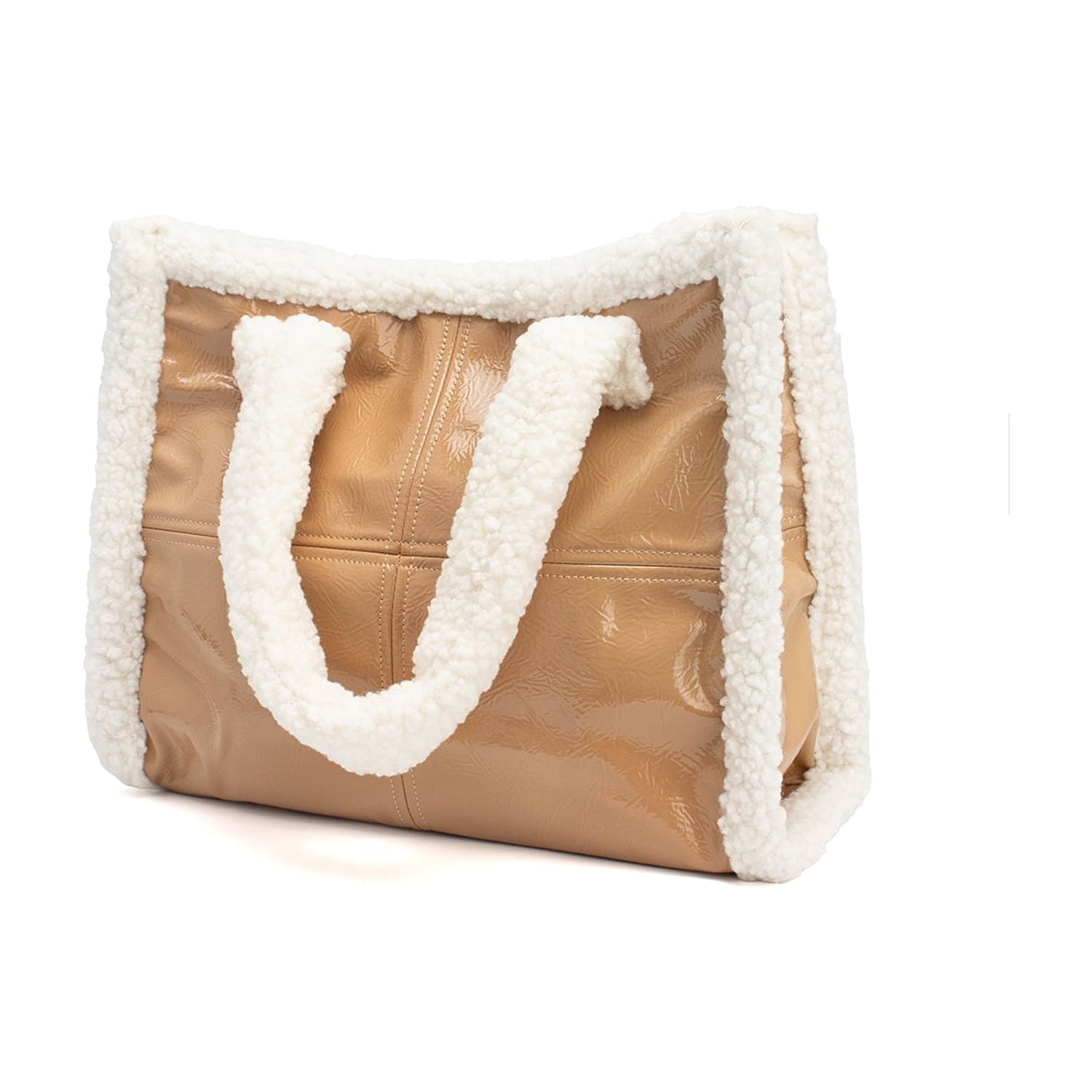 Sherpa Tote Bag for Women Large Faxu Fur Hobo Bag Shopper Purse ...