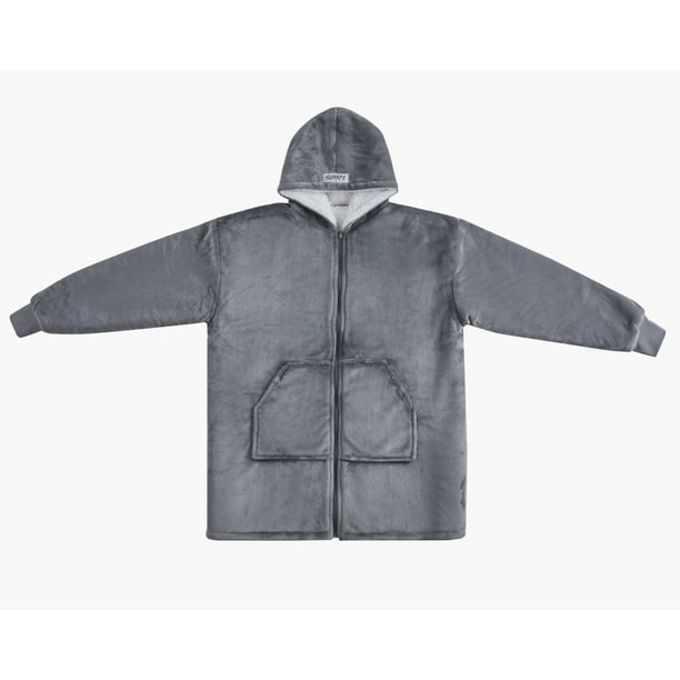 Sherpy for Kids Comfy Hoodie Wearable Blanket Dark Gray - Walmart.com