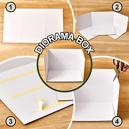 Sherr 5 Pcs Diorama Kit Diorama Box Cardboard Diorama Project with ...