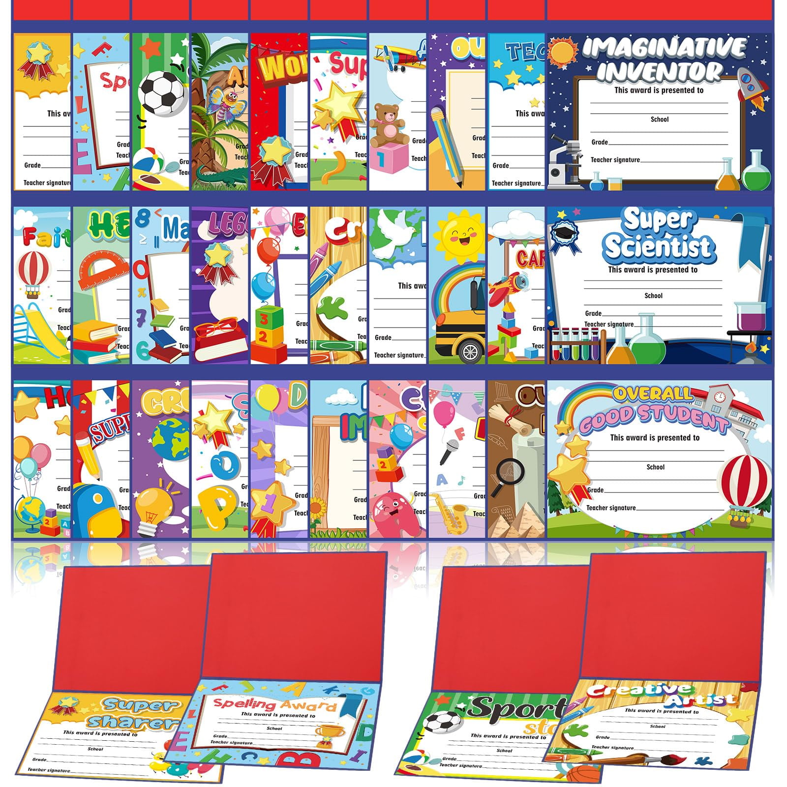 Sherr 60 Pcs Classroom Student Rewards Certificates Bulk Student Awards ...