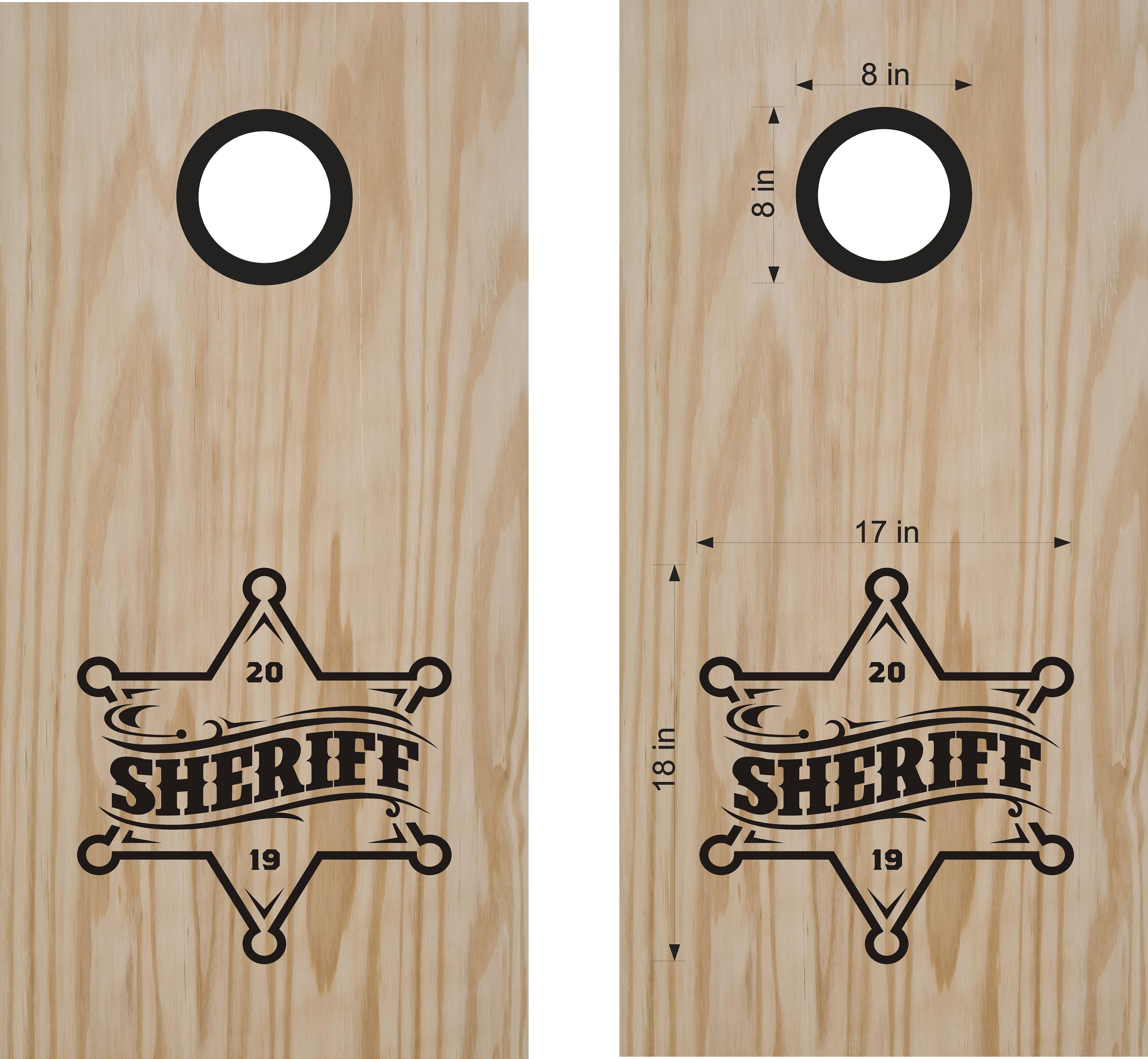 Sherrif Badge Decals Cornhole Board Stickers FIRE08 - Walmart.com
