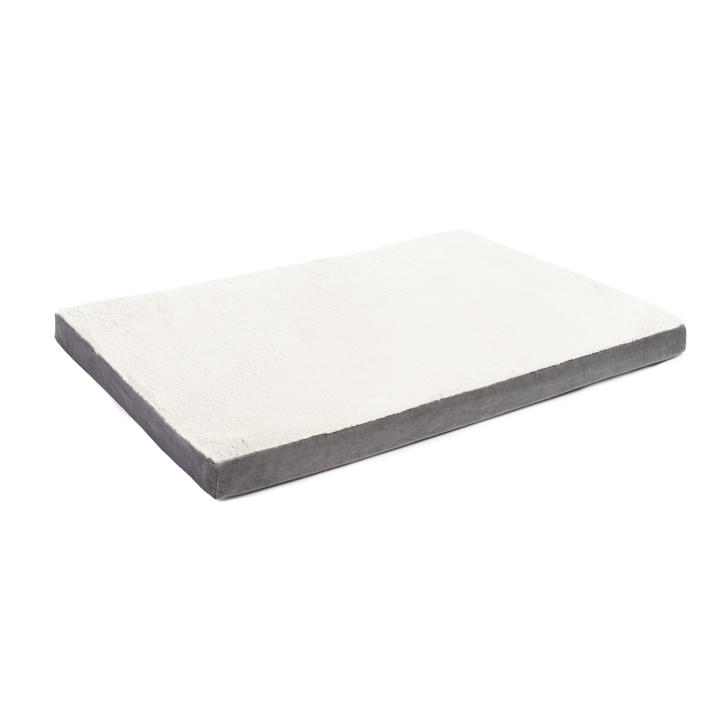 Sherry Kline Faux Fur to Velvet Zippered Reversible Crate Mat (Ivory ...
