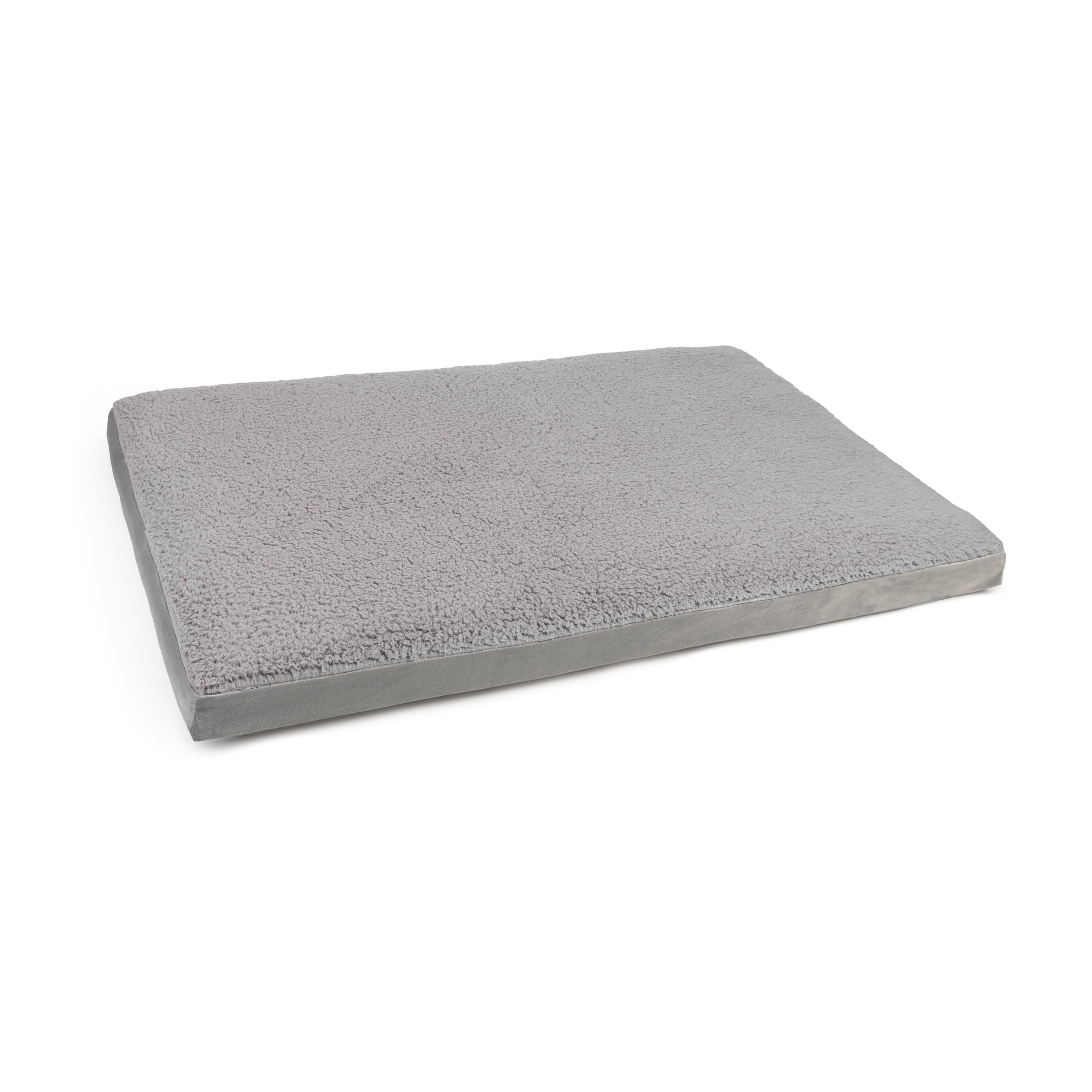 Sherry Kline Sherpa Velvet Zippered Reversible Crate Mat (Grey Velvet ...