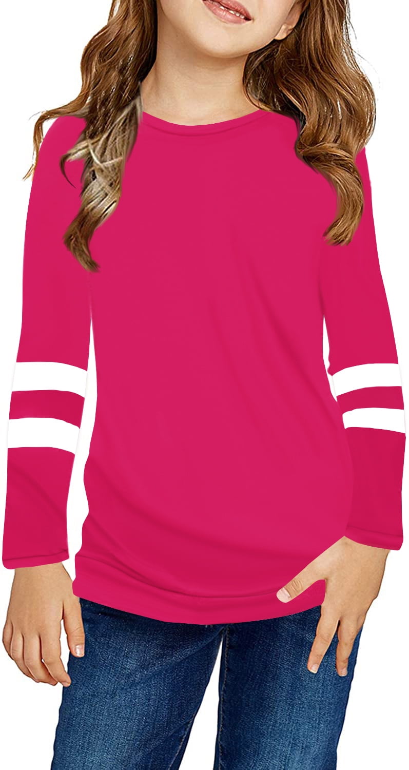 Sherrylily Girls Casual Long Sleeve T Shirts Kids Loose Tunic Tops ...