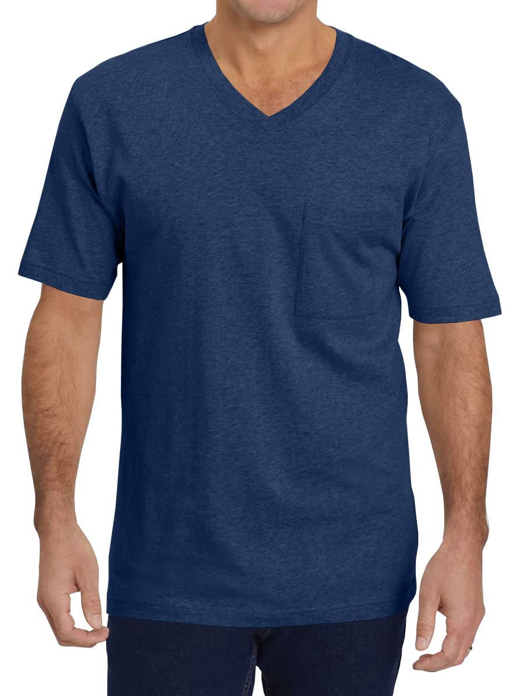 Sherrylily Mens Casual Pocket T-Shirts V Neck Short Sleeve Tee ...