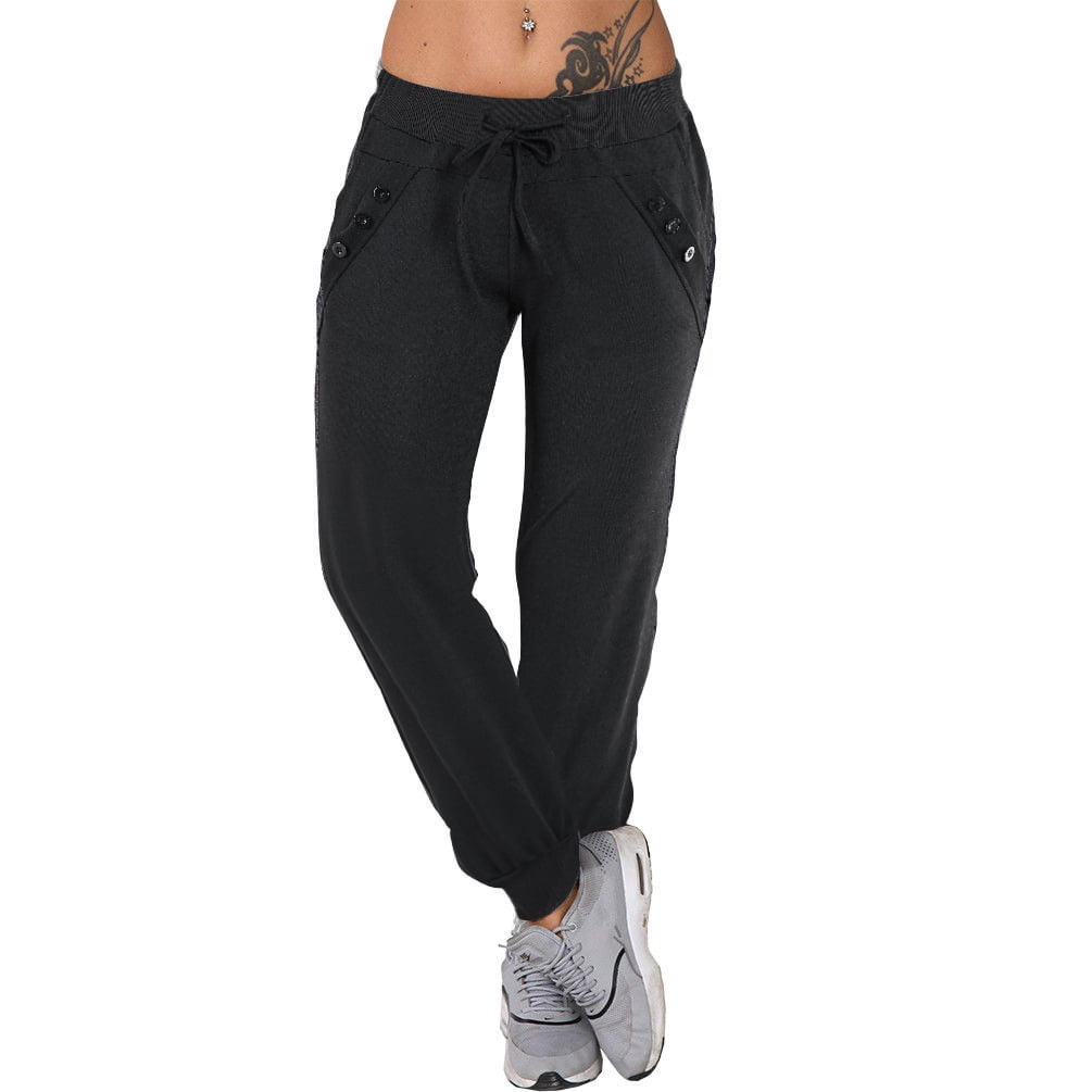 Sherrylily Women Active Drawstring Workout Yoga Pants Loose Sweatpants ...