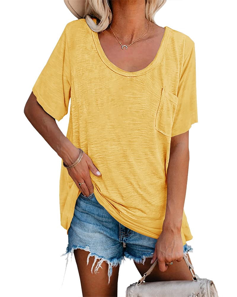 Sherrylily Women Loose T Shirts Short Sleeve Soft Shirts Summer Casual ...
