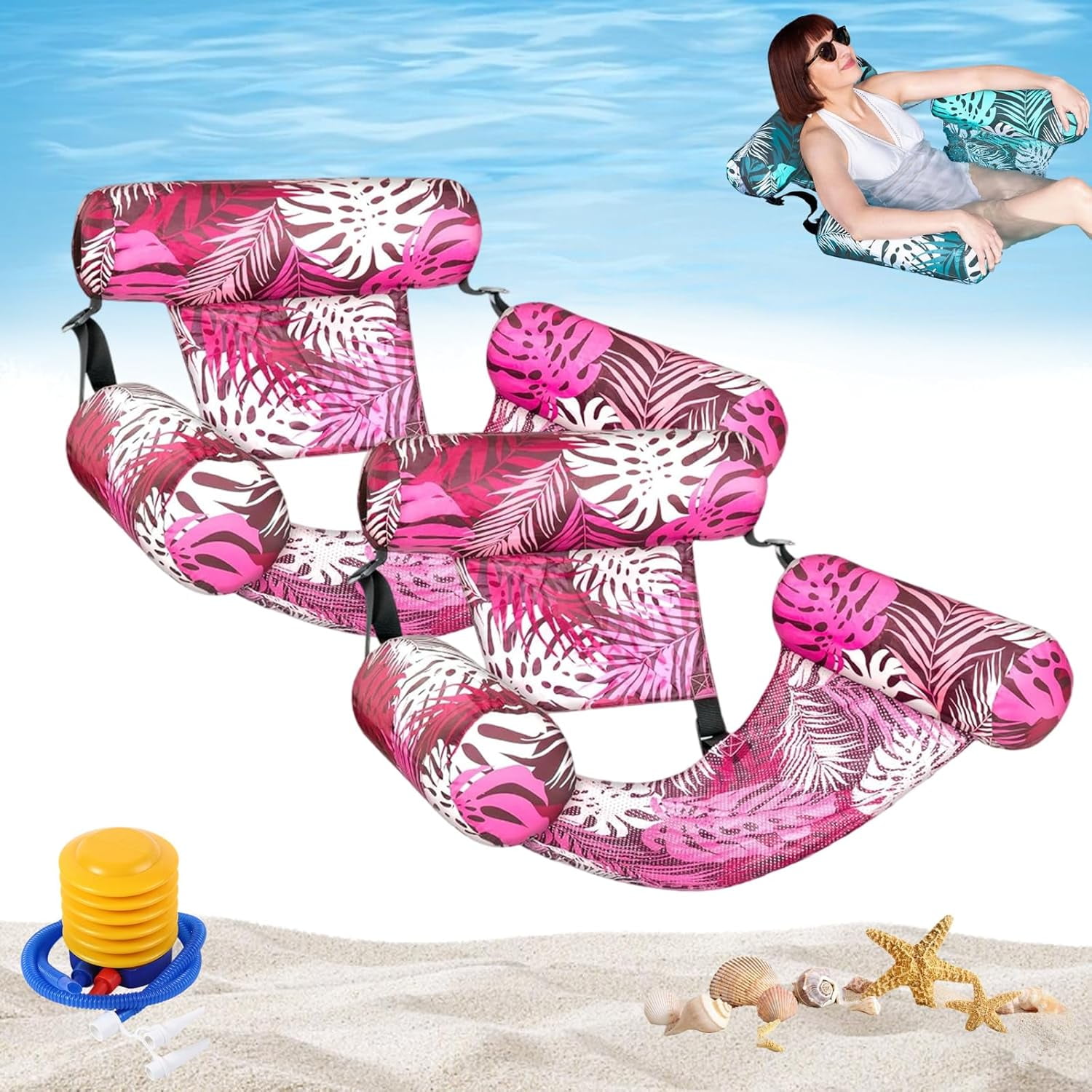 Sherum AquaLounge, Adult Floating Hammock, Pool Floats for Adults ...