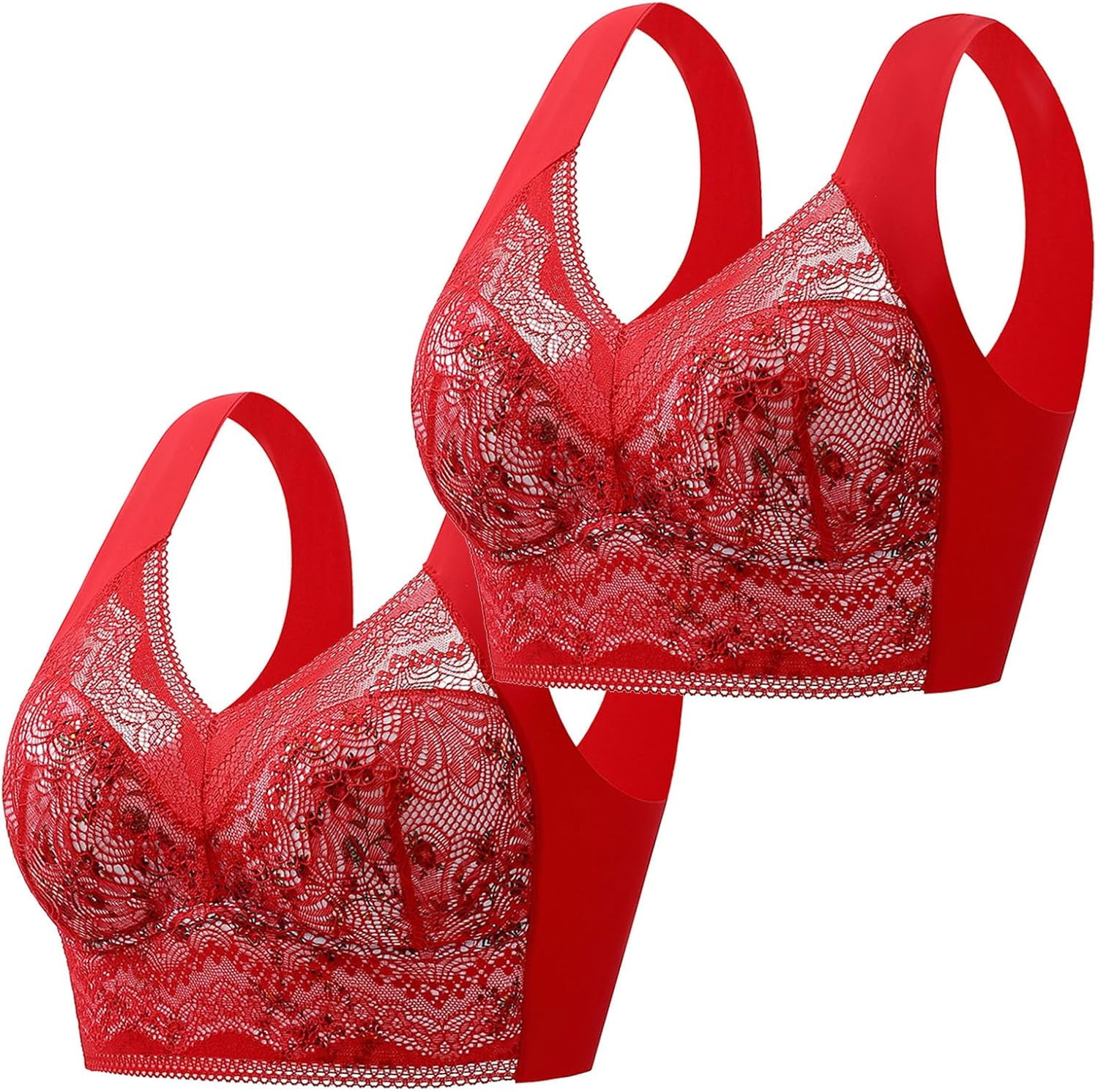 Sherum No Wire Push up Bra Wrapped Chest Vest Ribili Full Coverage Bra ...