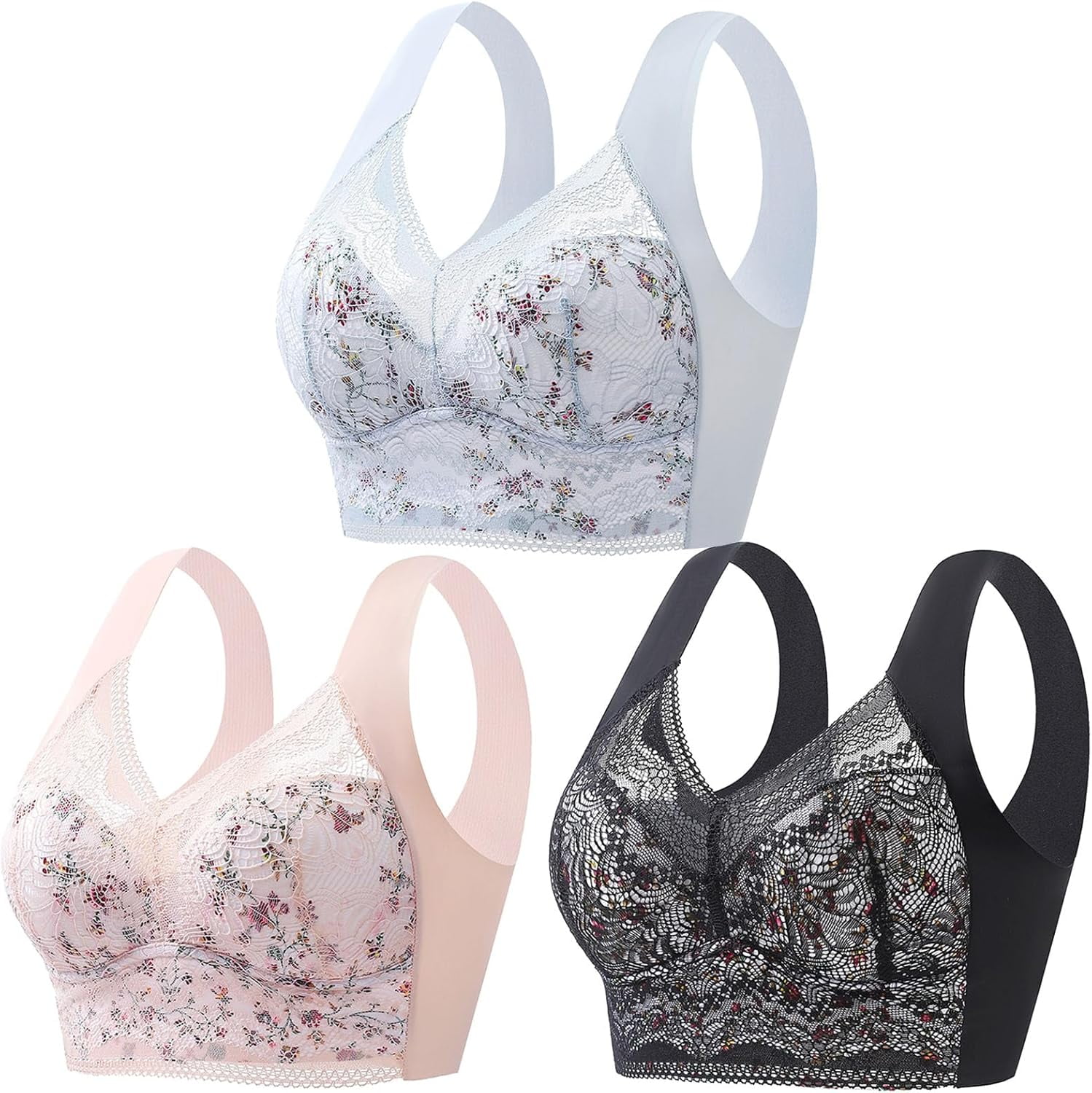 Sherum No Wire Push up Bra Wrapped Chest Vest Ribili Full Coverage Bra ...