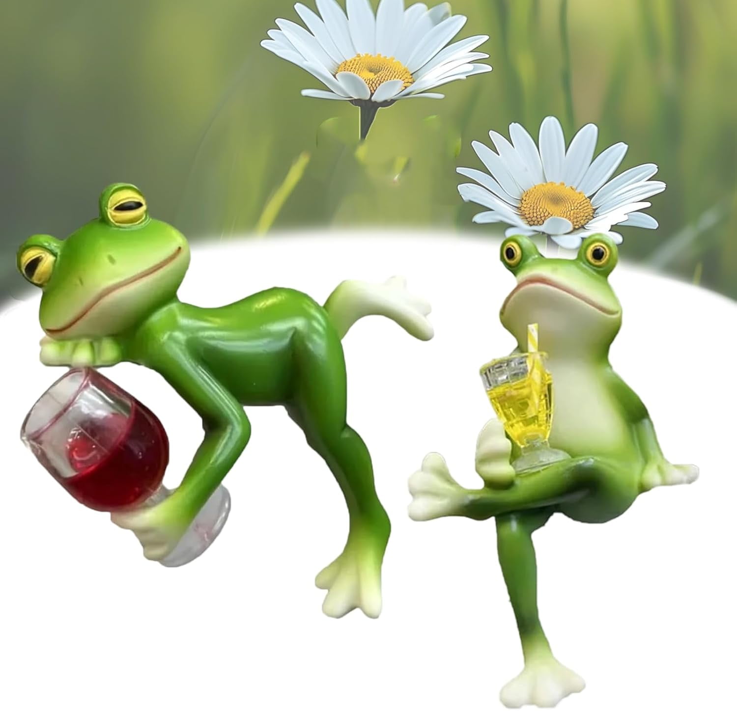 Sherum Tipsy Frog, Solymall Tipsy Frog, Miniature Frog Figurines Plant ...