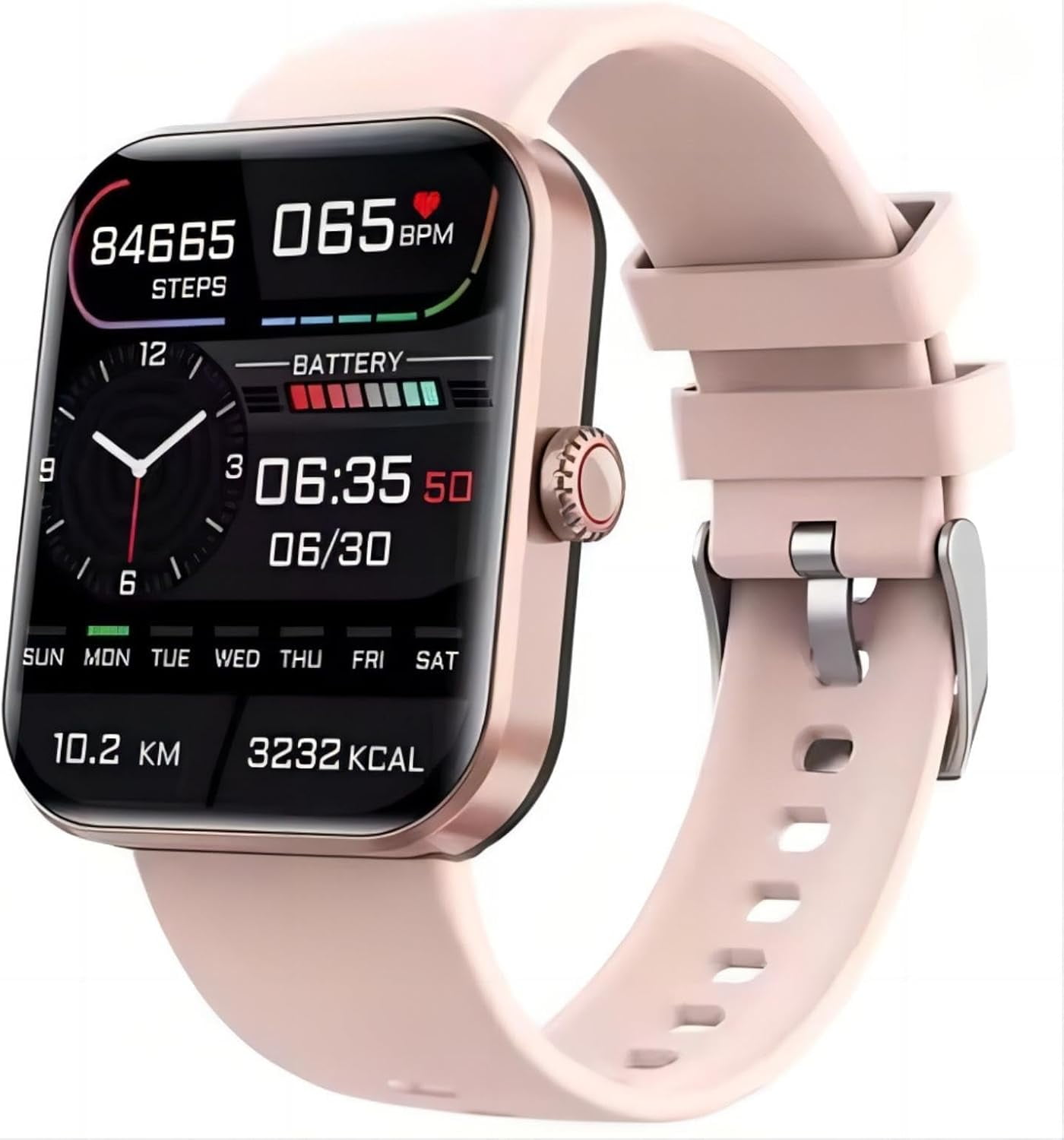 Sherum TrackPro 2.0 Smart Watch for Men Women, 24/7 Heart Rate Monitor ...