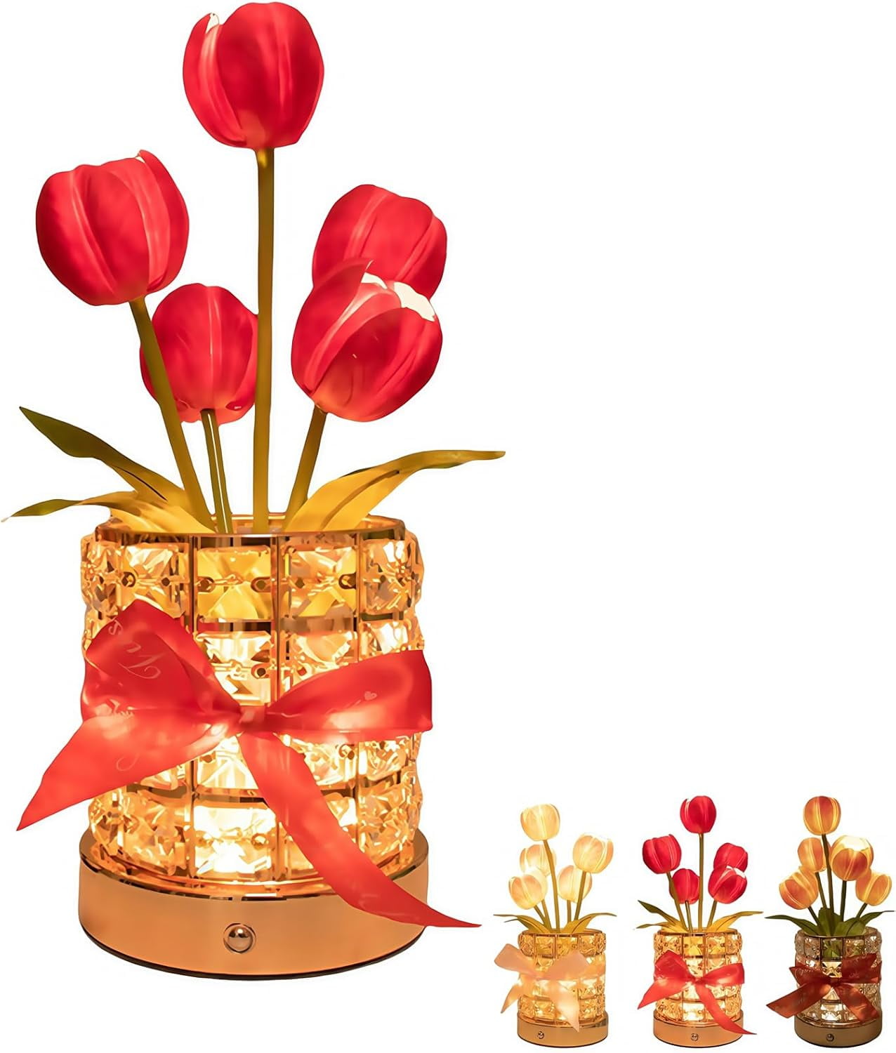 Sherum Tulip Bloom Light, Rechargeable Cordless LED Lamp, 3 Colors ...