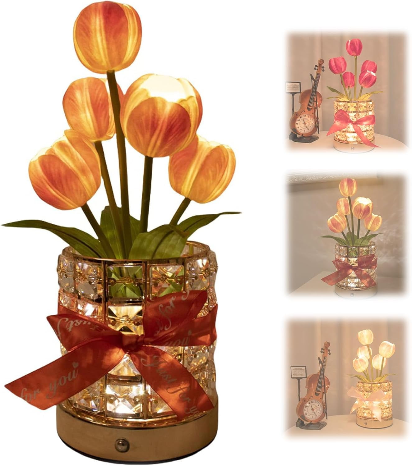 Sherum Tulip Bloom Light, Vueeze Tulip Bloom Light, Artificial Flower ...