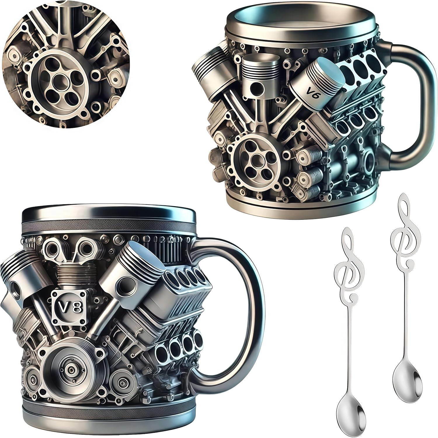 Sherum V-Maxx Mug, Sherum Mug, Ribili 15oz V8 Engines Stainless Steel ...