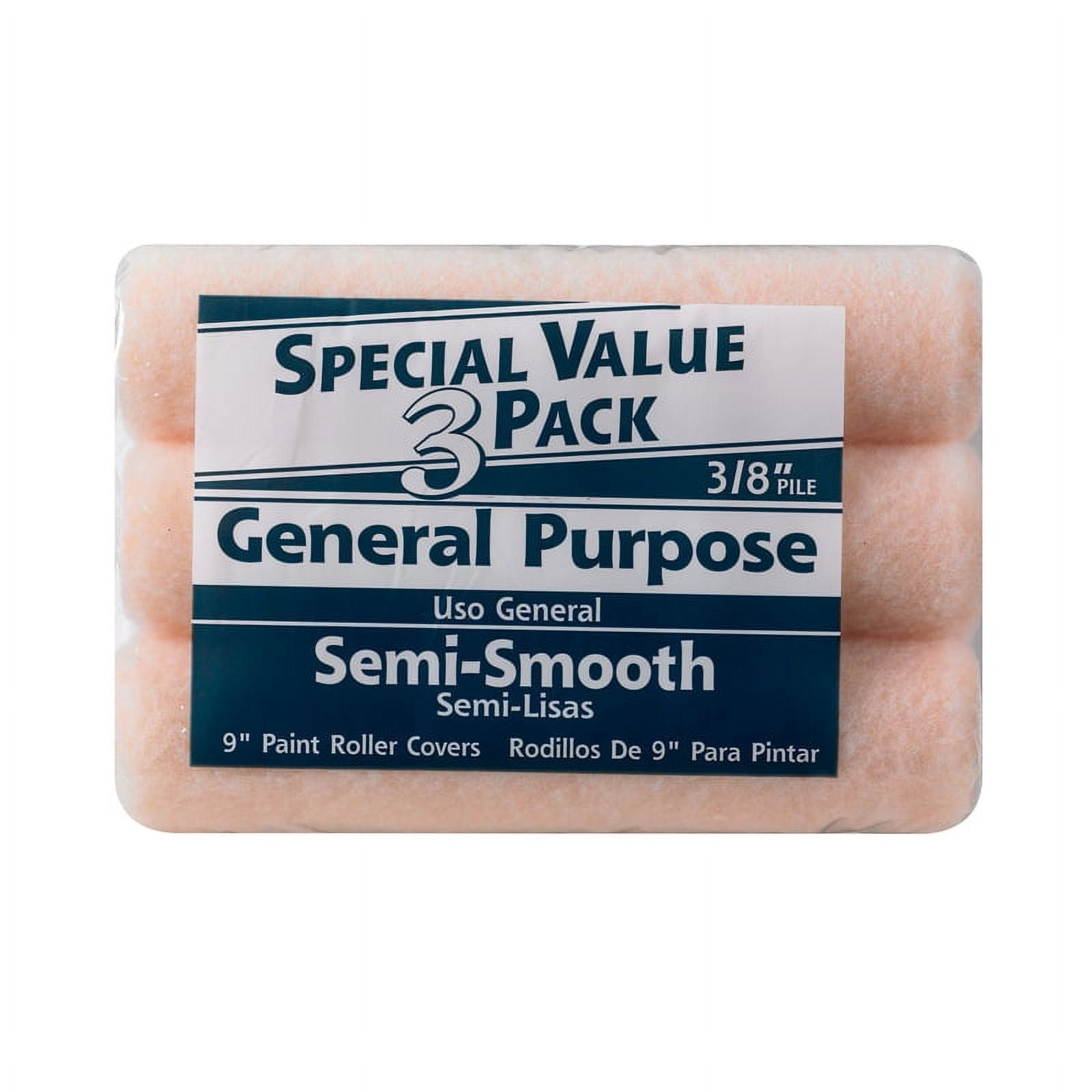 Sherwin Williams 1837335 0.37 x 9 in. Poly Roller Cover, Pack of 3 ...