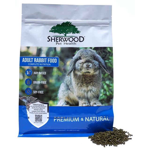 Sherwood Pet Health Adult IRF13 Rabbit Food Alfalfa Timothy Hay-Based ...