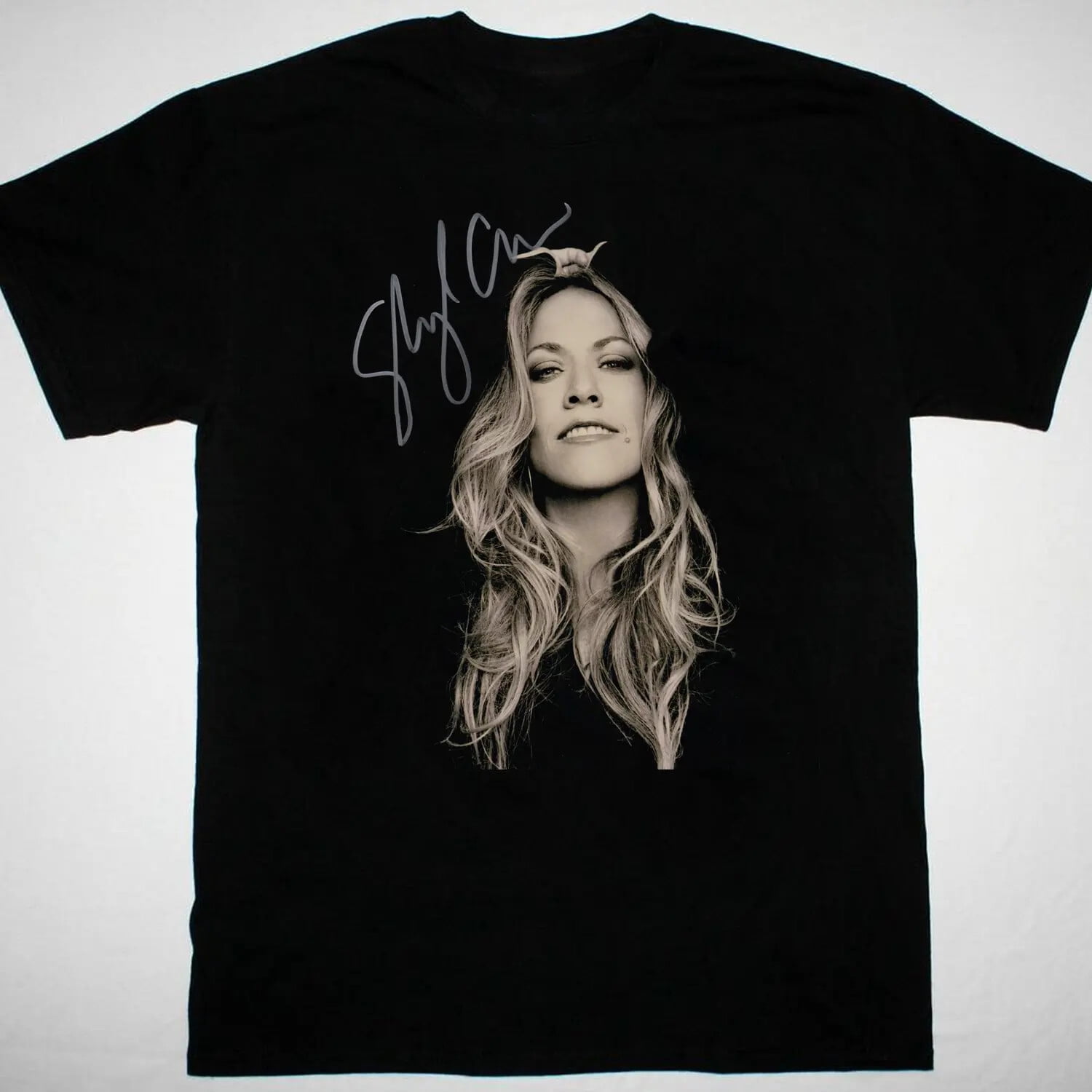 Sheryl Crow signature black T-shirt short sleeve All sizes S to 5Xl ...
