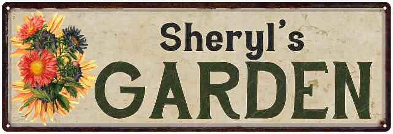 Sheryl's Garden Sign Flower Chic Decor 6x18 Sign Gift 106180017310 ...
