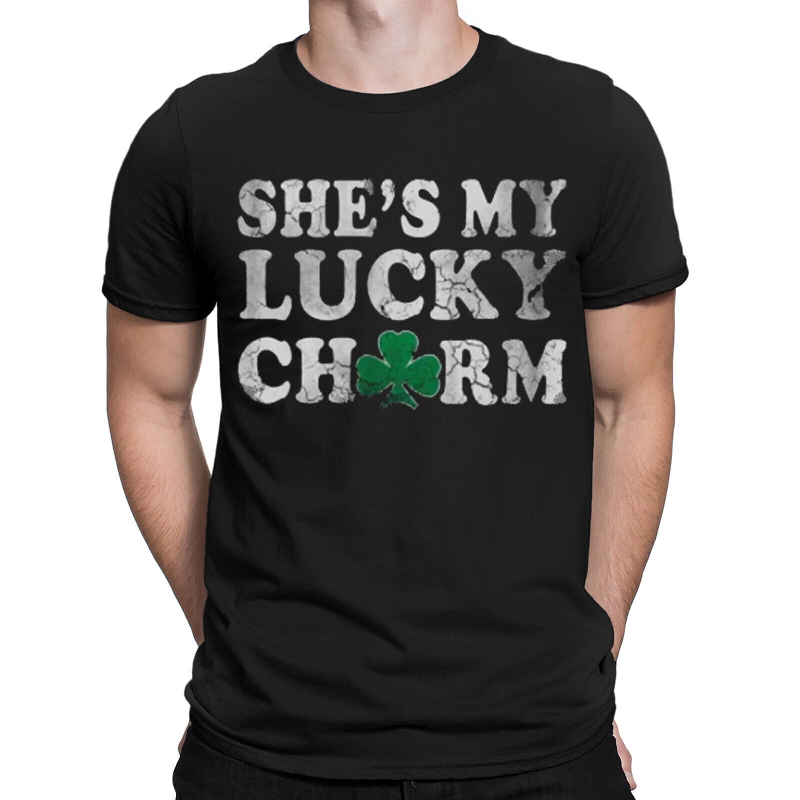 Shes My Lucky Charm St Patricks Day Irish Ireland Funny Mens T-Shirts ...
