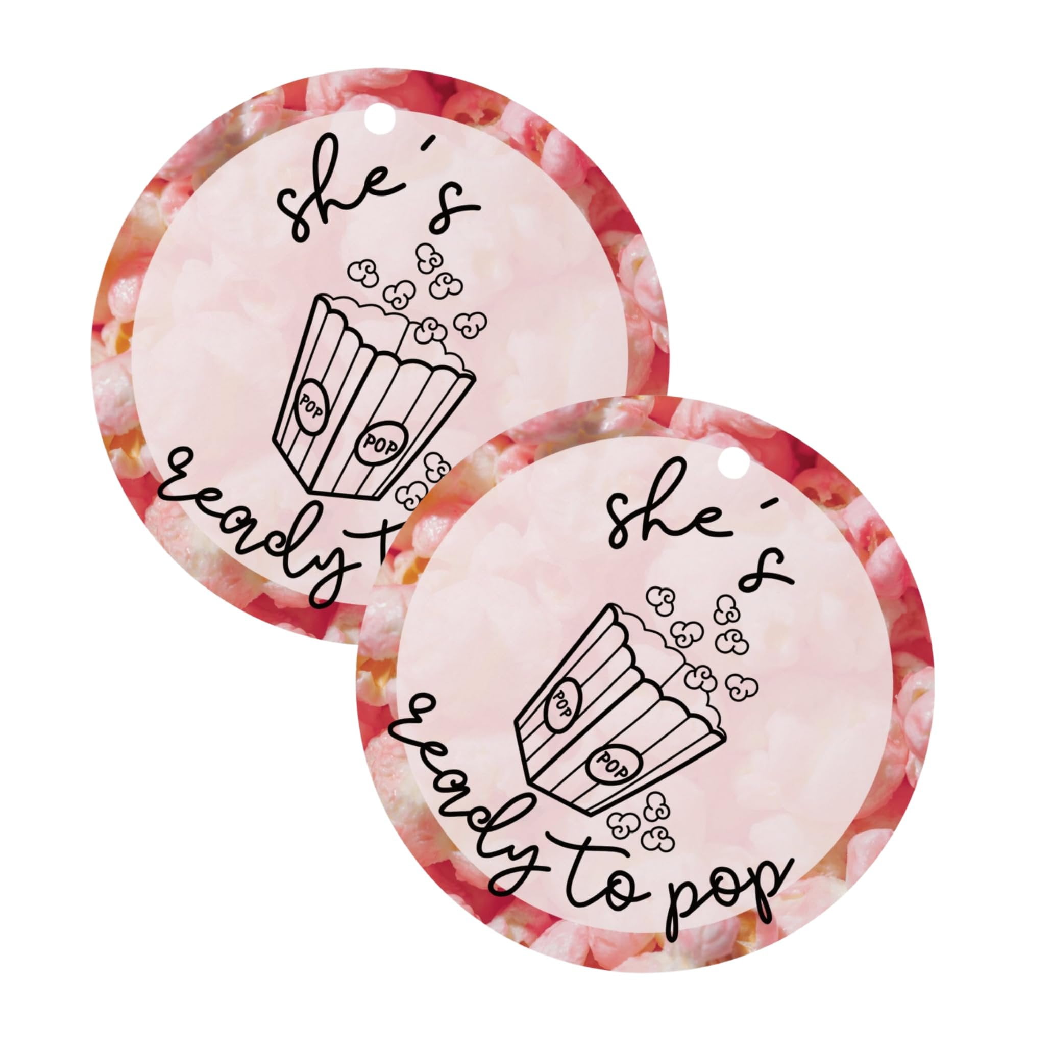 Shes Ready to Pop Popcorn Bags Sticker Labels for Baby Shower 30pk 2.5 ...
