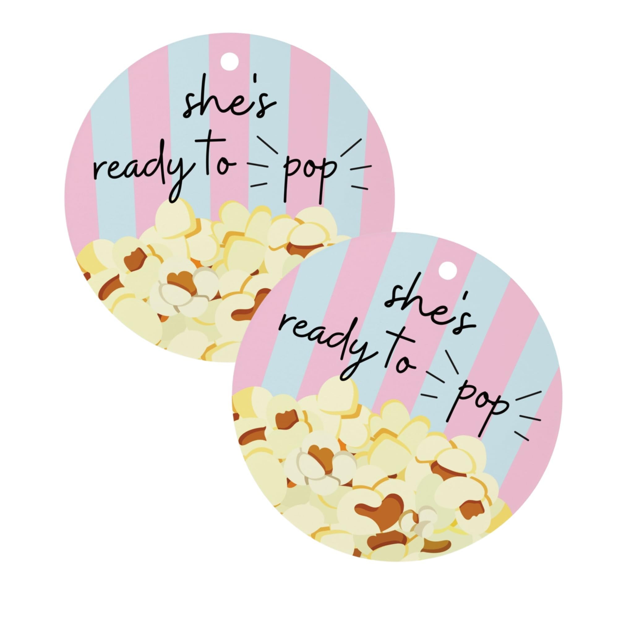 Shes Ready to Pop Popcorn Bags Sticker Labels for Baby Shower 30pk 2.5 ...
