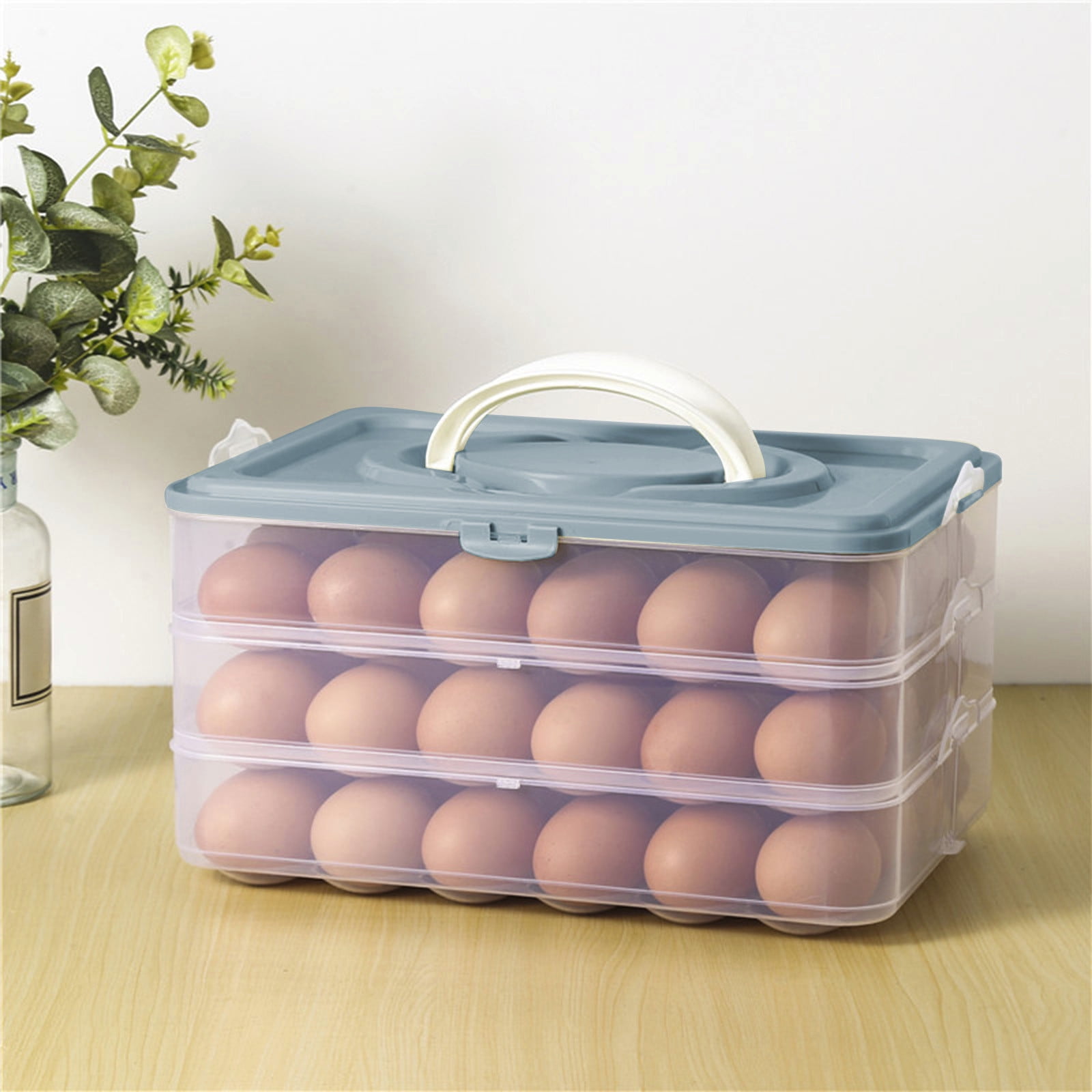 Shetay 3 Layer Egg Storage Container for Refrigerator, 72 Egg Tray, BPA ...