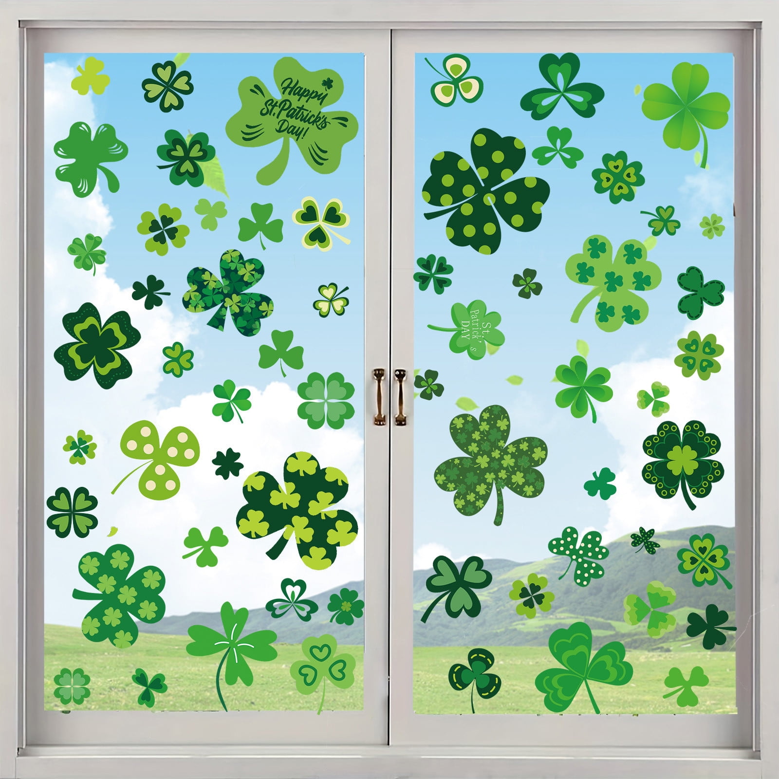 Shetay 9Sheets Window Decorations For St. Patrick's Day 11*7in Spring ...