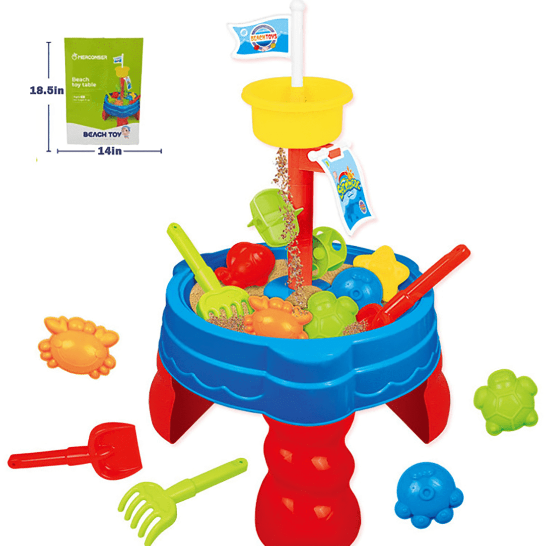 Shetinar Sand Water Table for Toddlers, Kids Table Activity Sensory ...