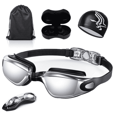 LILYCHAN 2 Pack Unisex Adult Swimming Goggles, Anti-fog UV Protection ...