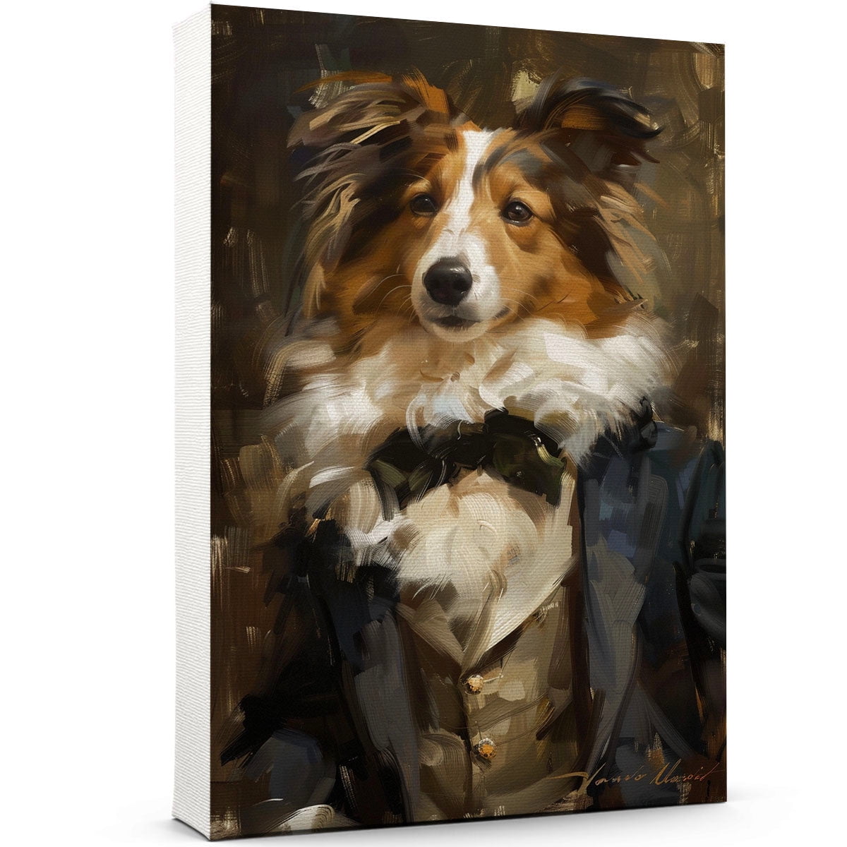Shetland Sheepdog Wall Art Abstract Dog Posters - Shetland Sheepdog Dog ...