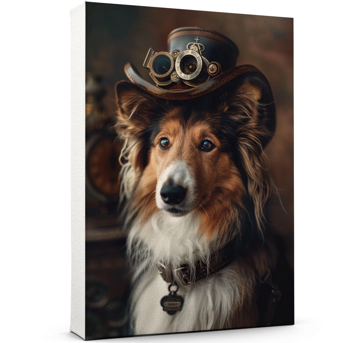 Shetland Sheepdog Wall Art Dog Canvas Paintting Wall Art Vintage Dog ...