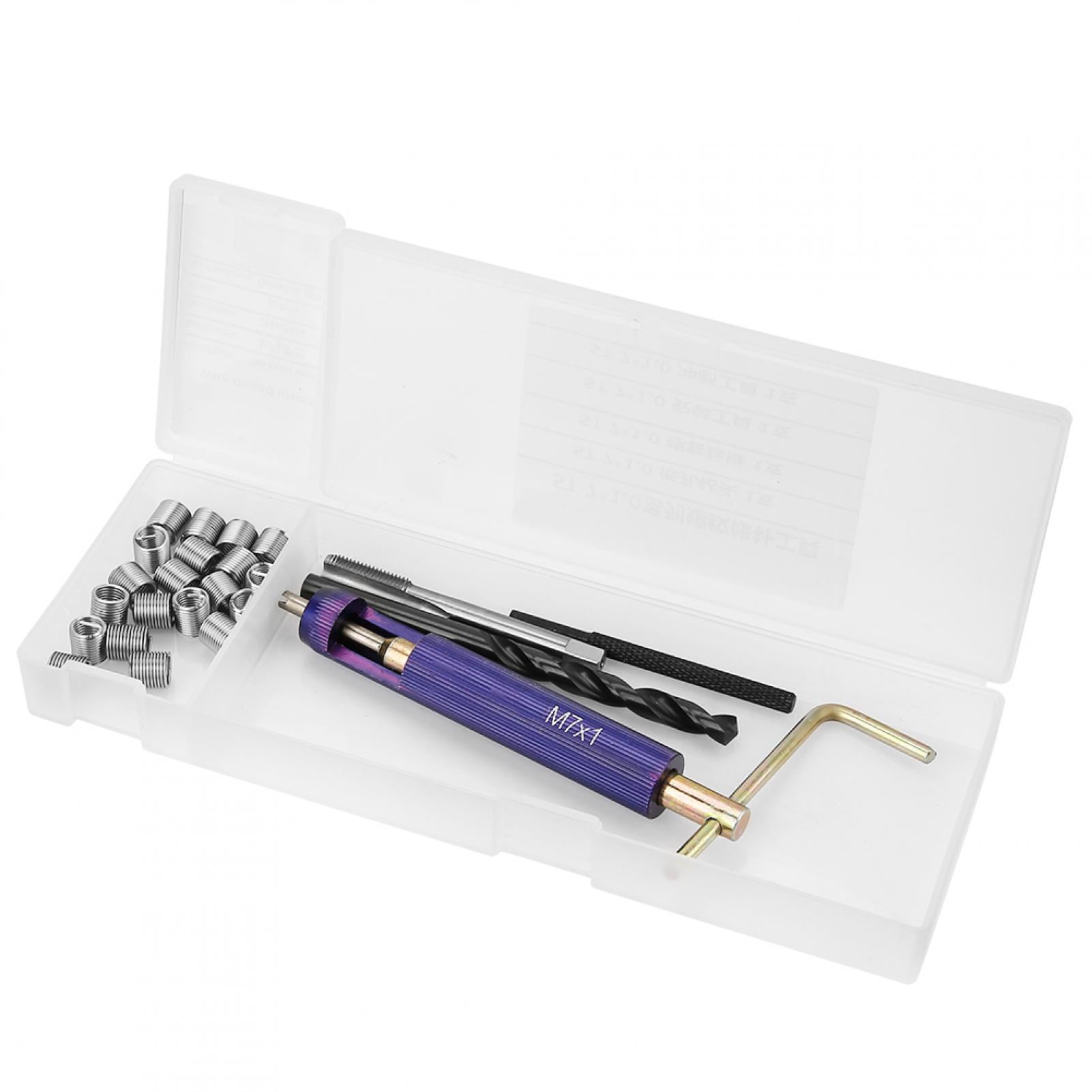 Shexton Threaded Inserts, M7*1.0 Screw Threaded Inserts Repair Tool Set ...