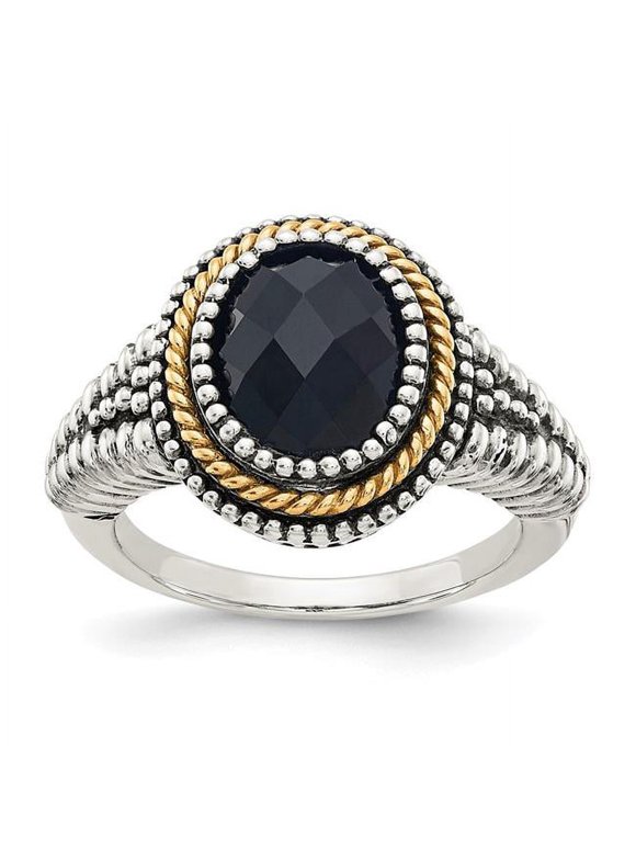 Womens 14k Gold Black Onyx Rings